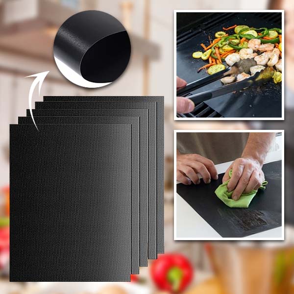 Neprianjajuće višekratne podloge za roštilj (4 komada) | GRILL